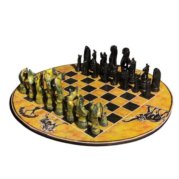 The Chess Goat | Games | African Vintage Chess Set Yellow Chess Board ...